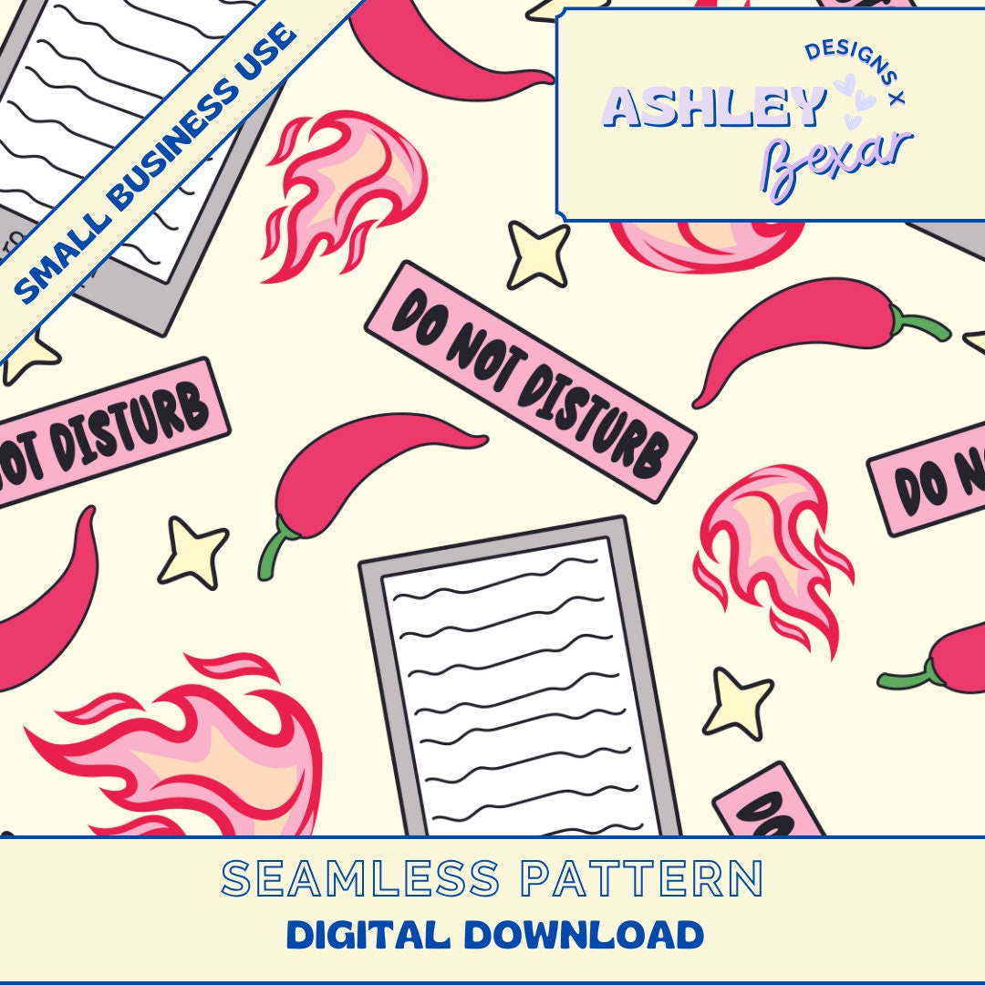 Smut Books Seamless Pattern Digital Download, Seamless Pattern, Romance ...