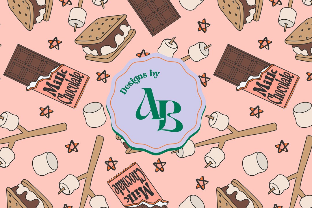 S'mores Seamless Pattern, Digital Download, Seamless Pattern ...