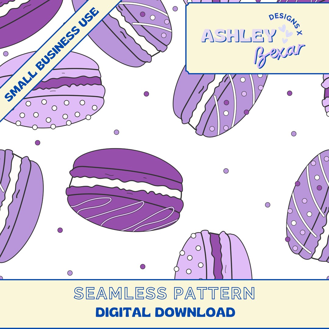 Macarons Seamless Pattern, Digital Download, Seamless Pattern ...