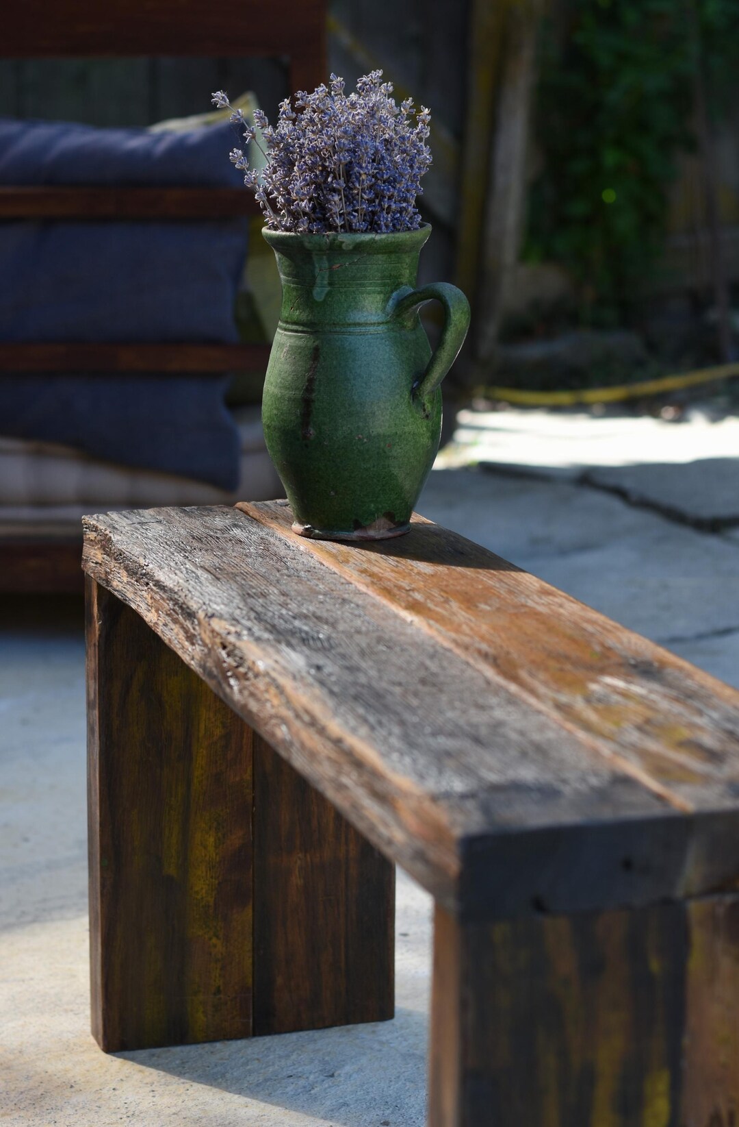 Unique Reclaimed Solid Oak Wood Bench Handmade Vintage Entryway Bench ...