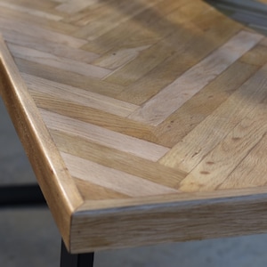 Oak Herringbone Dining Table - Etsy