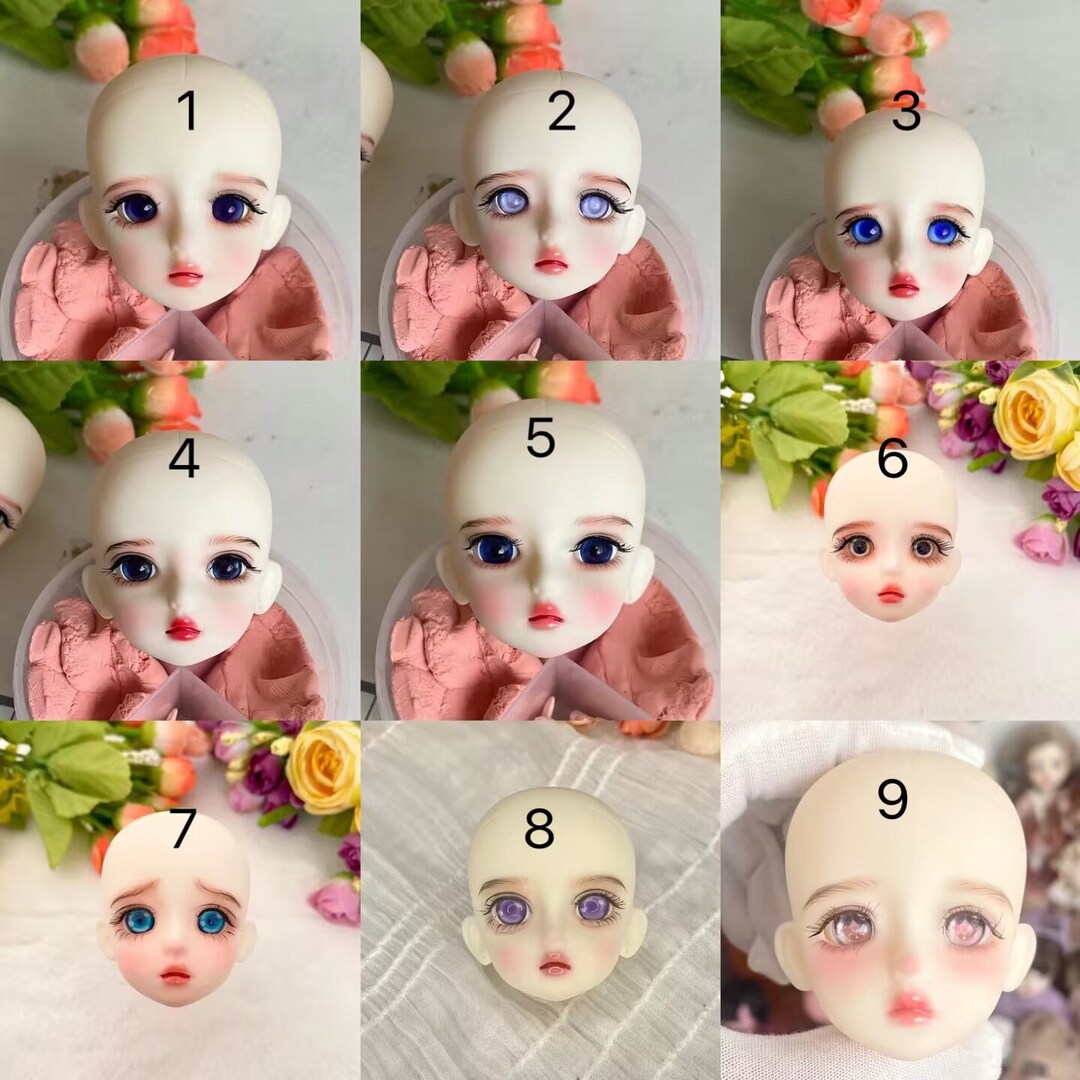 1/6BJD Six-cent Head Circumference 15cm Makeup Head With Eyeballs Hand ...