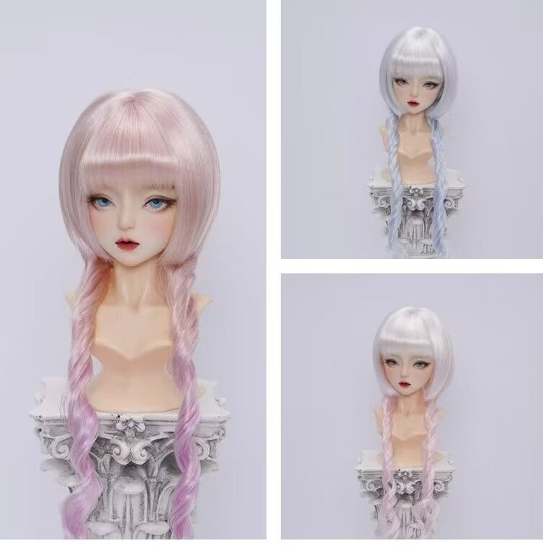 1/3 1/4 Bjd Wig Extra Soft Silk Jellyfish Head Bear Girl/mdd Cute Wig 3 ...