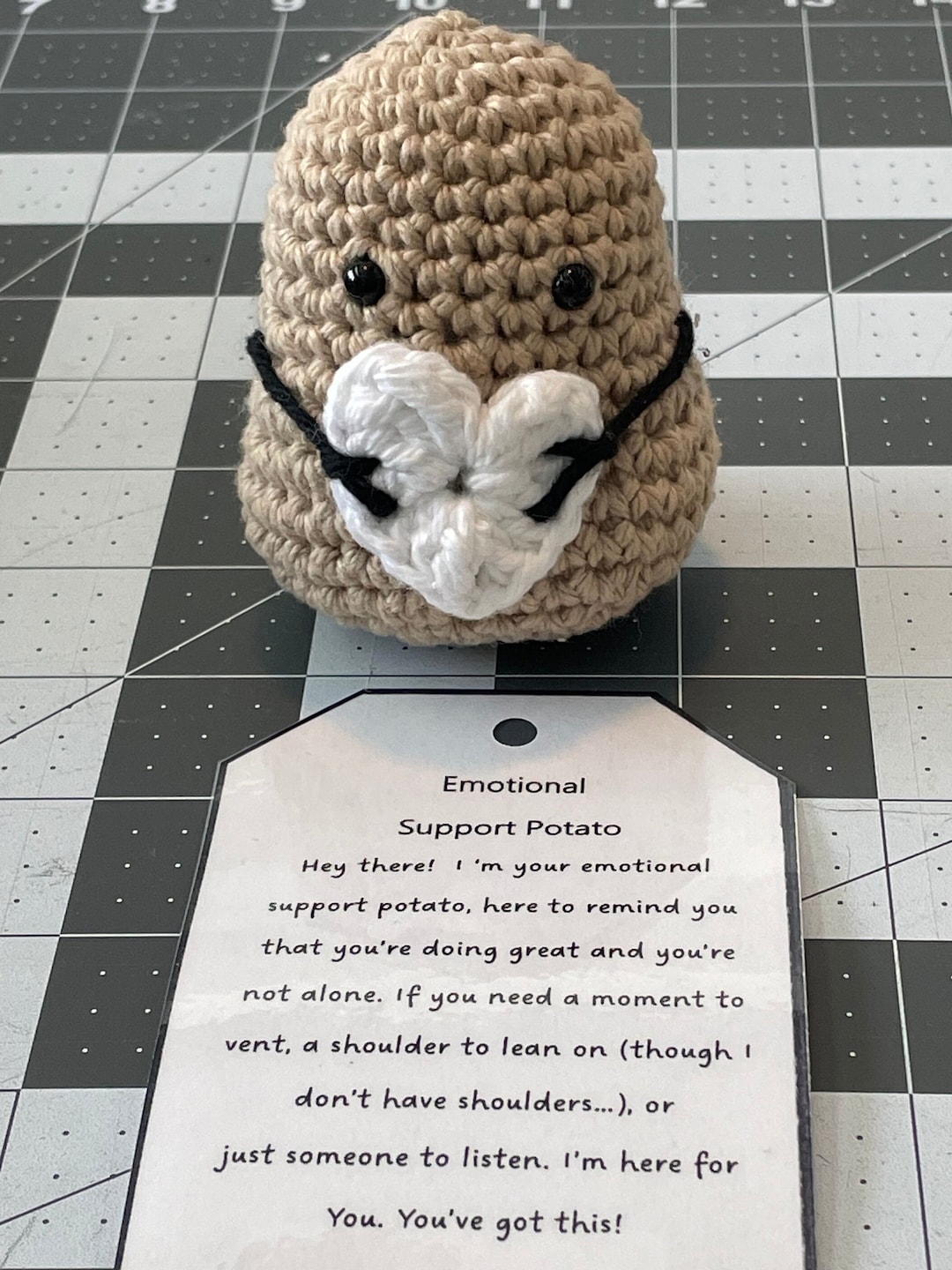 Emotional Support Potato, Crochet, Handmade by Me, Amigurumi - Etsy