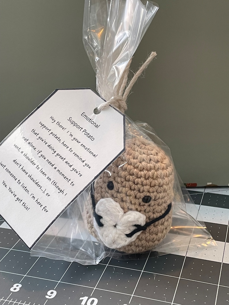 Emotional Support Potato, Crochet, Handmade by Me, Amigurumi - Etsy
