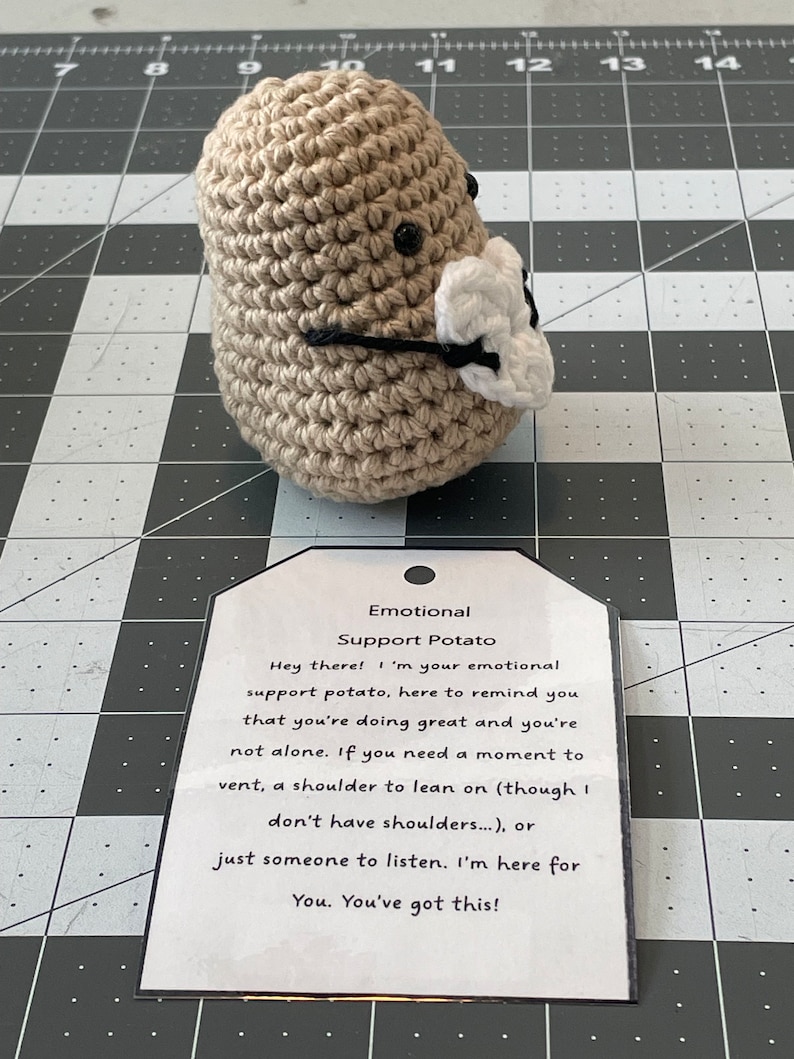 Emotional Support Potato, Crochet, Handmade by Me, Amigurumi - Etsy