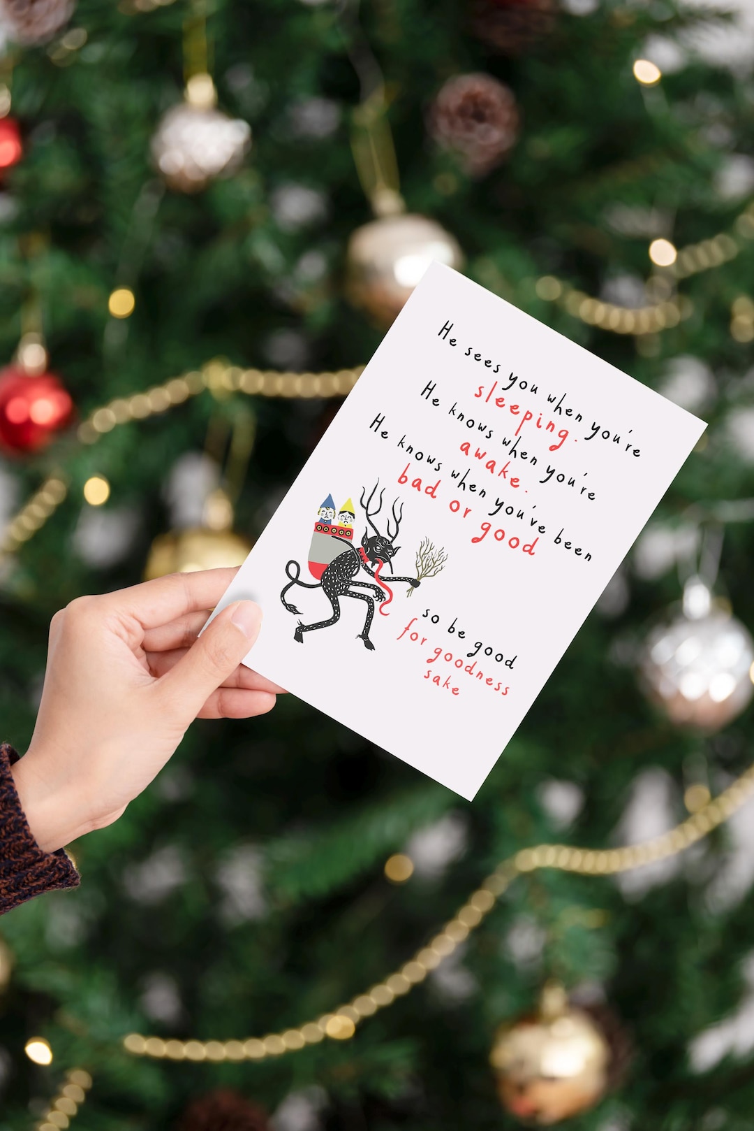 Creepy Krampus Greeting Card - Etsy