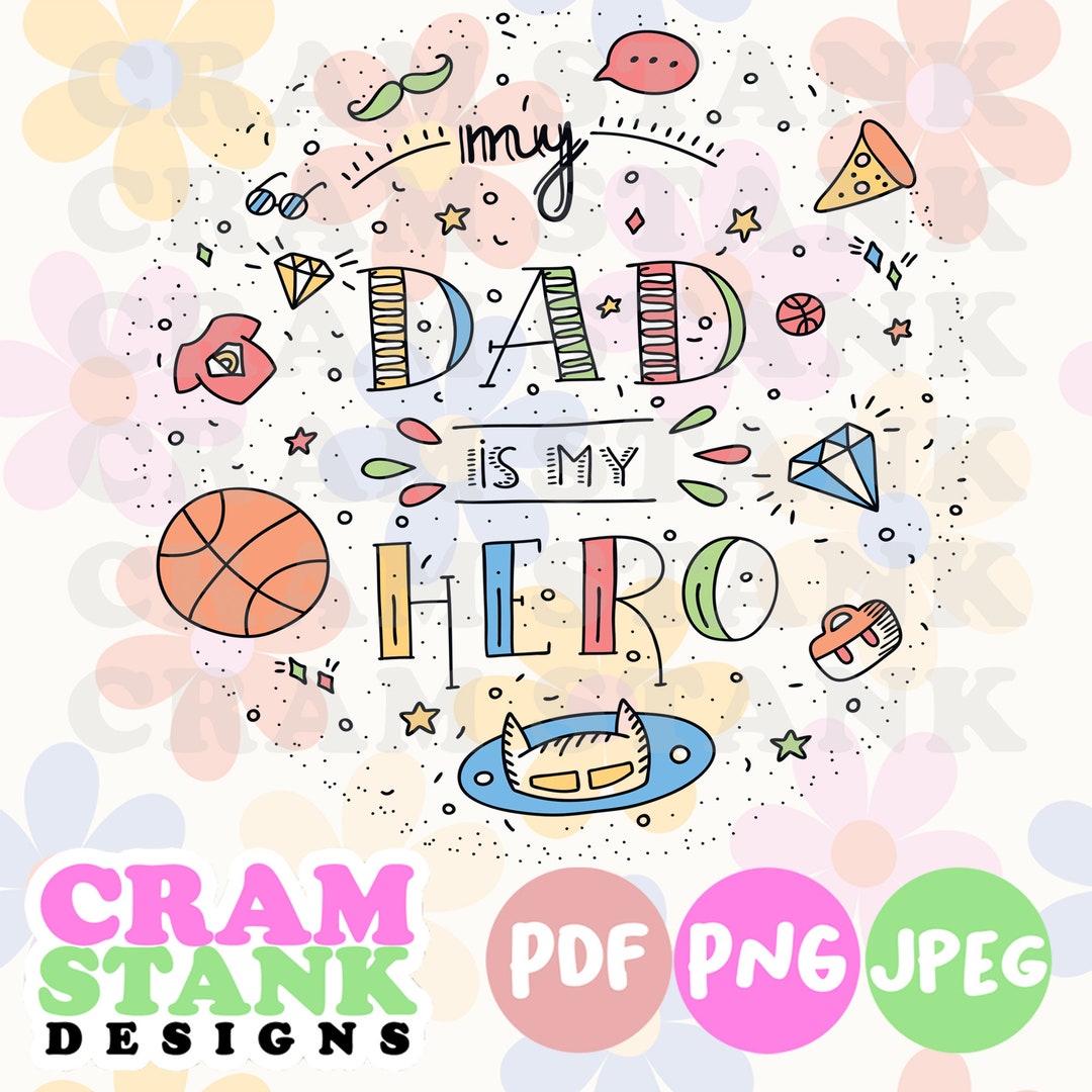Super Dad Father's Day Digital Download Clipart JPEG PDF PNG - Etsy