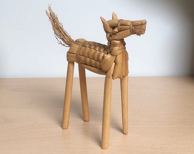 Small Japanese Shinobigoma Folk Art Horse Straw Figurine - Vintage ...