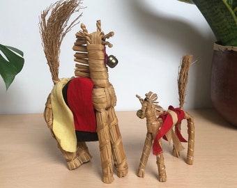 Small Japanese Shinobigoma Folk Art Horse Straw Figurine - Vintage ...