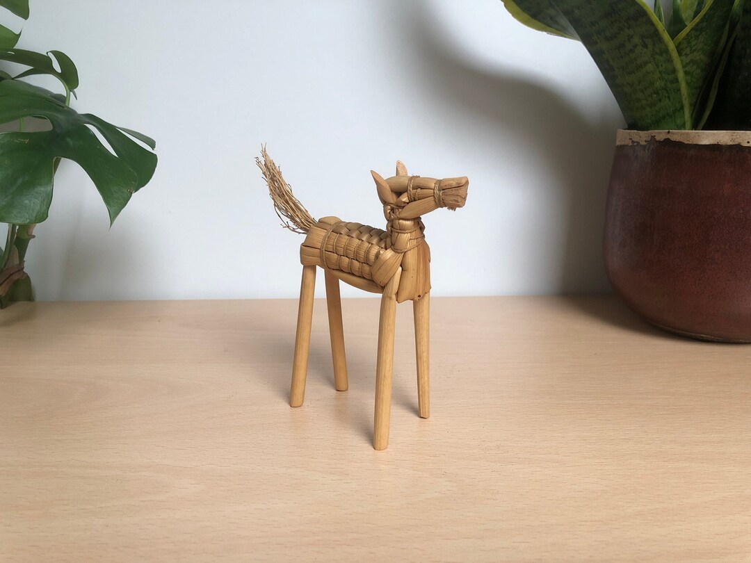 Small Japanese Shinobigoma Folk Art Horse Straw Figurine - Vintage ...