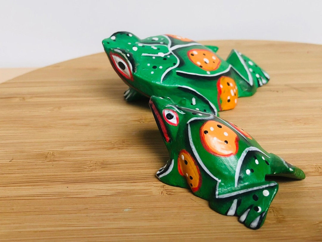 Pair of Wooden Balinese Frogs Vintage Indonesian Folk Art - Etsy