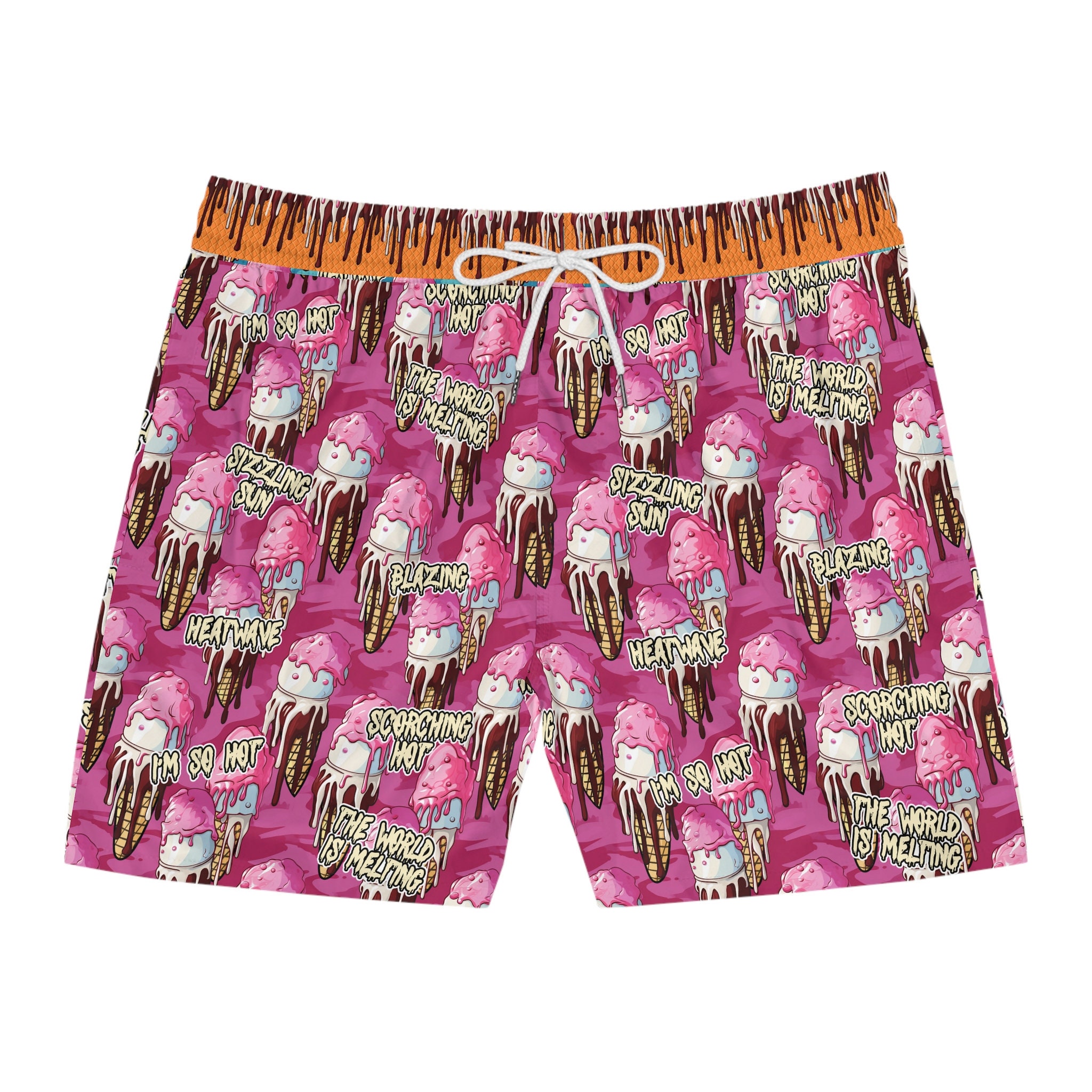 Melting Ice Cream Swim Trunks - Etsy