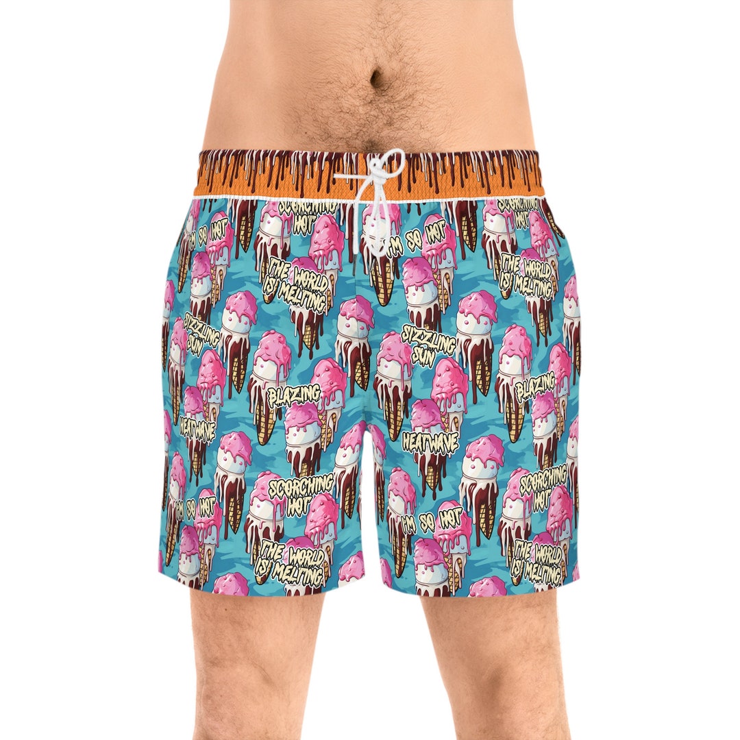 Melting Ice Cream Swim Trunks - Etsy