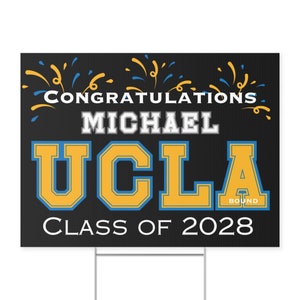 College Bound Banner Yard Sign, Custom Yard Sign, Class of 2028 Yard ...