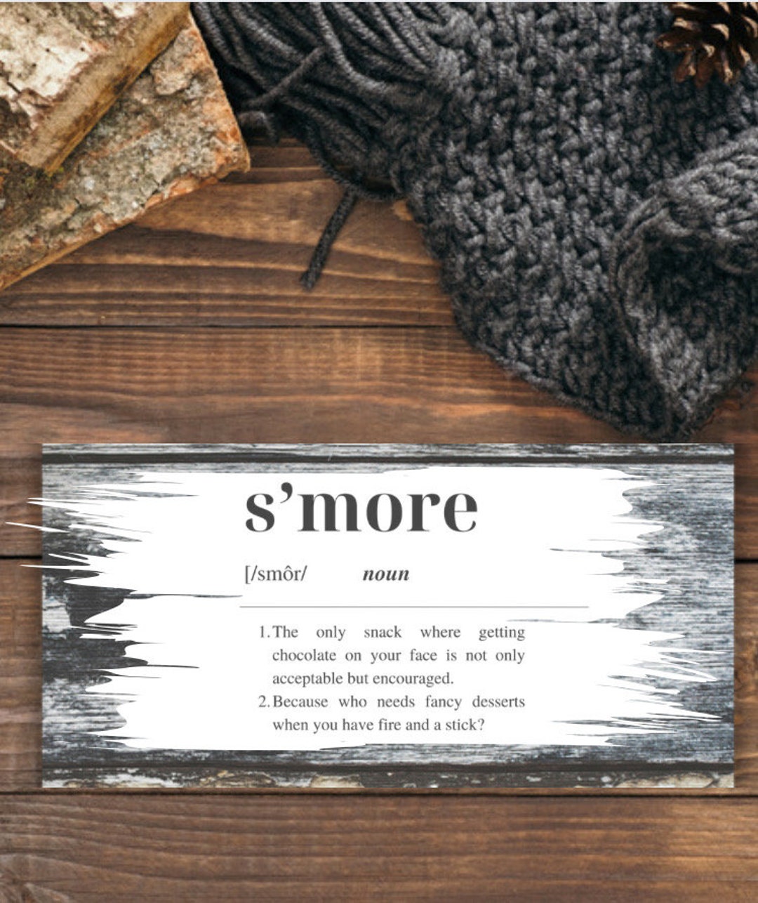 Beautiful Quality Farmhouse Smore Sign, Rustic Distressed Wood Decor ...