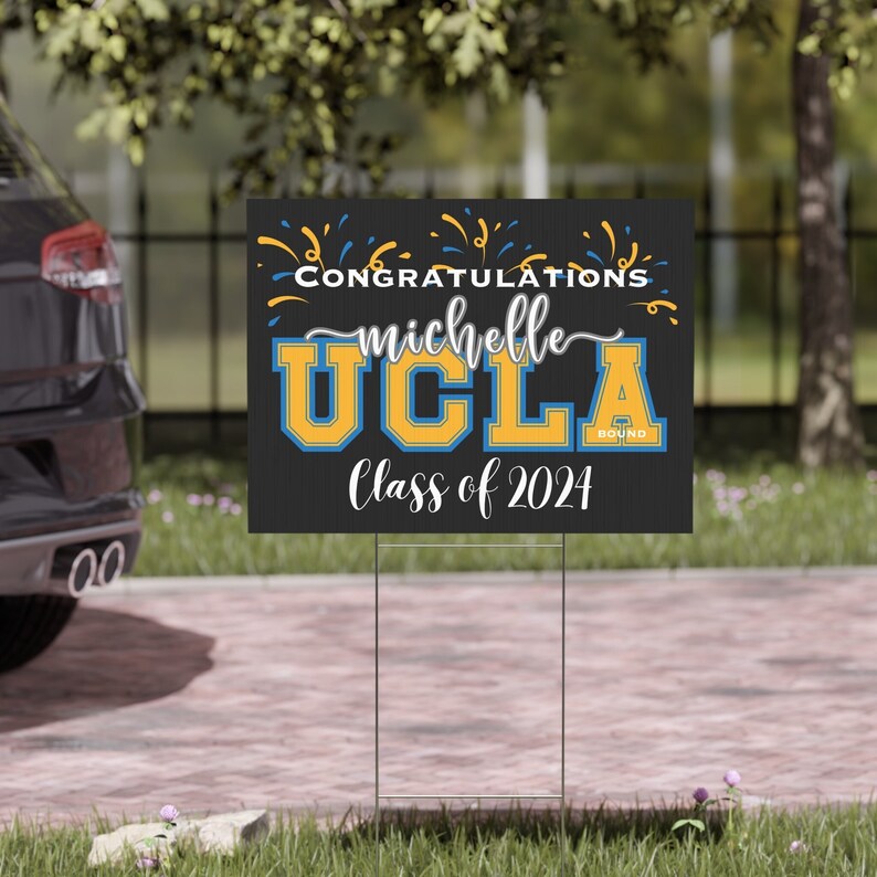 College Bound Banner Yard Sign, Custom Yard Sign, Class of 2024 Yard ...