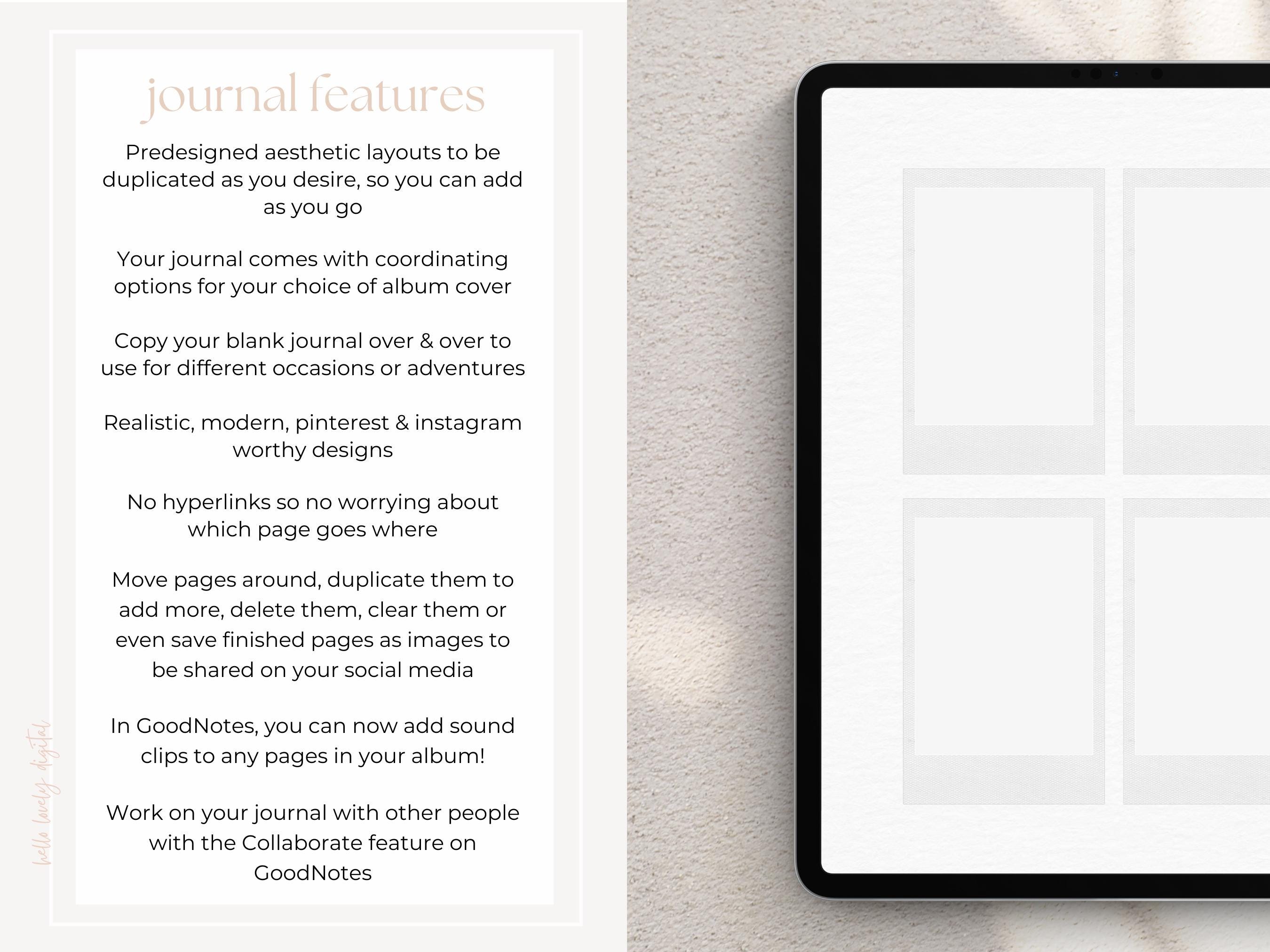 Goodnotes Digital Photo Album: Scrapbook Journal With Stickers (PDF) - Etsy