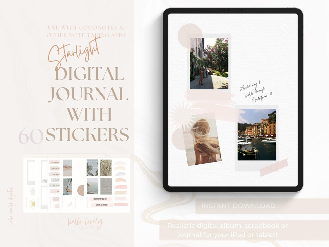 Goodnotes Digital Photo Album: Scrapbook Journal With Stickers (PDF) - Etsy