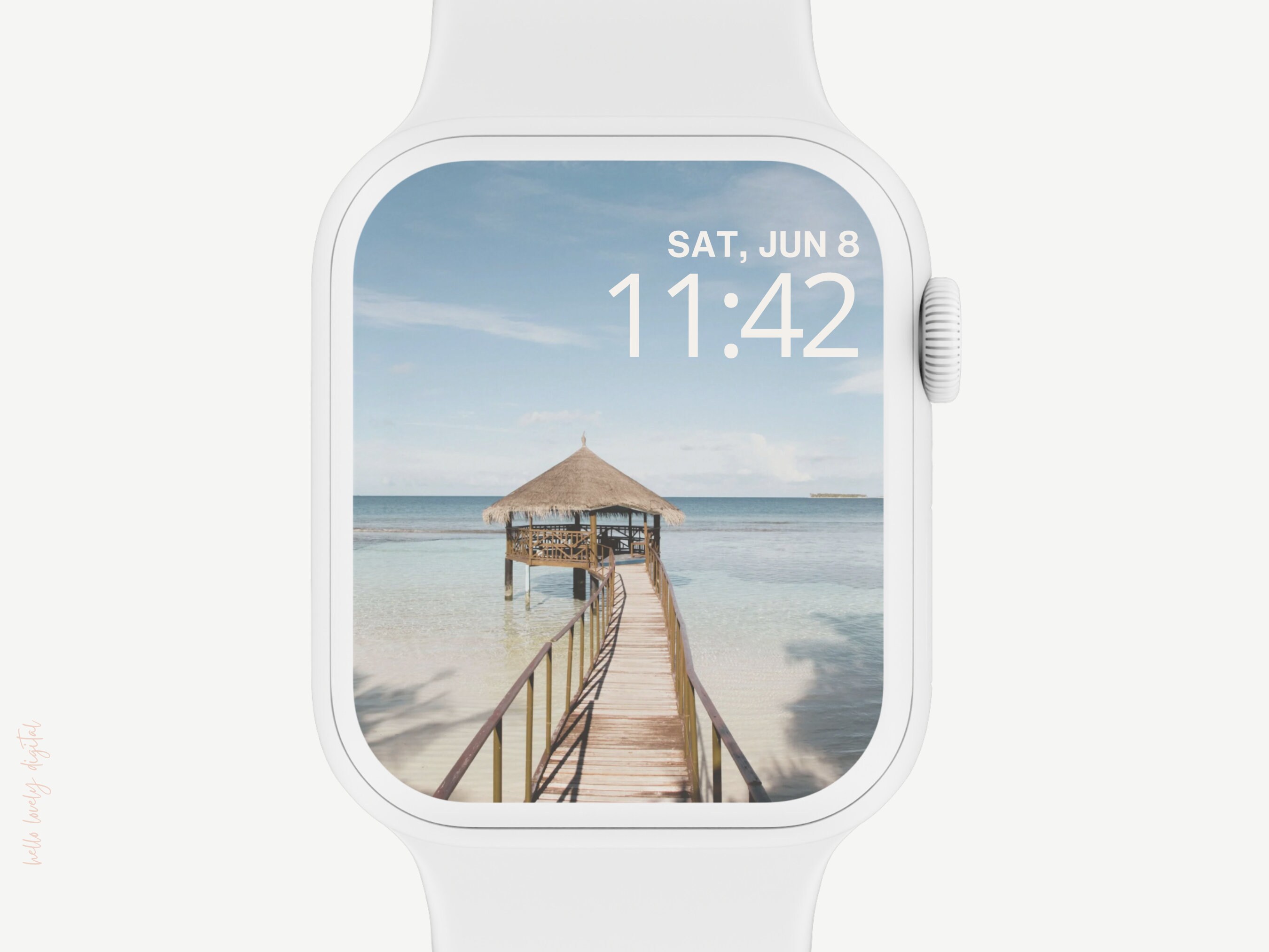 Minimal Apple Watch Wallpaper, Aesthetic Watch Face, Summer Wallpaper ...