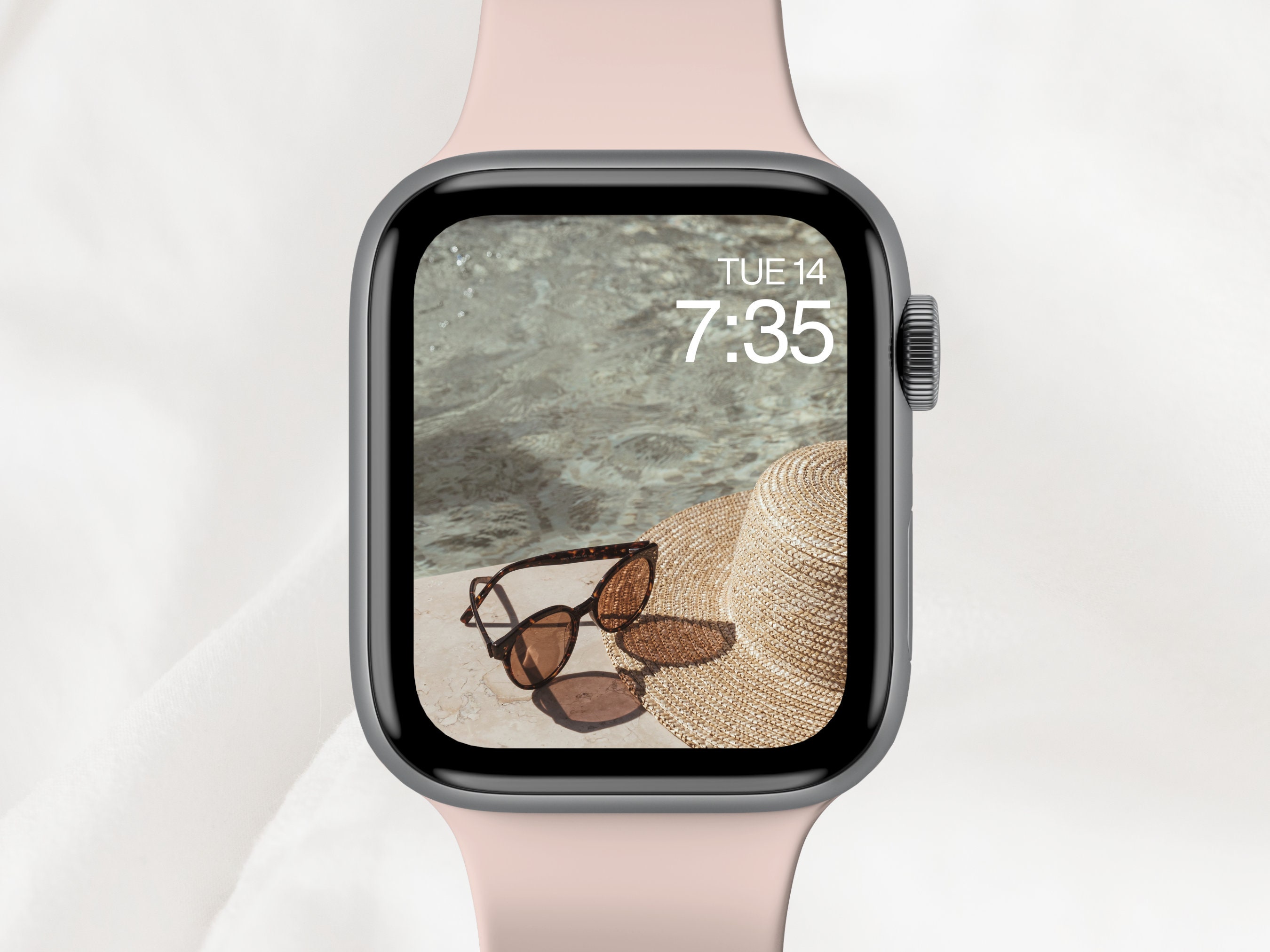 Minimal Apple Watch Wallpaper, Aesthetic Watch Face, Pretty Smartwatch ...