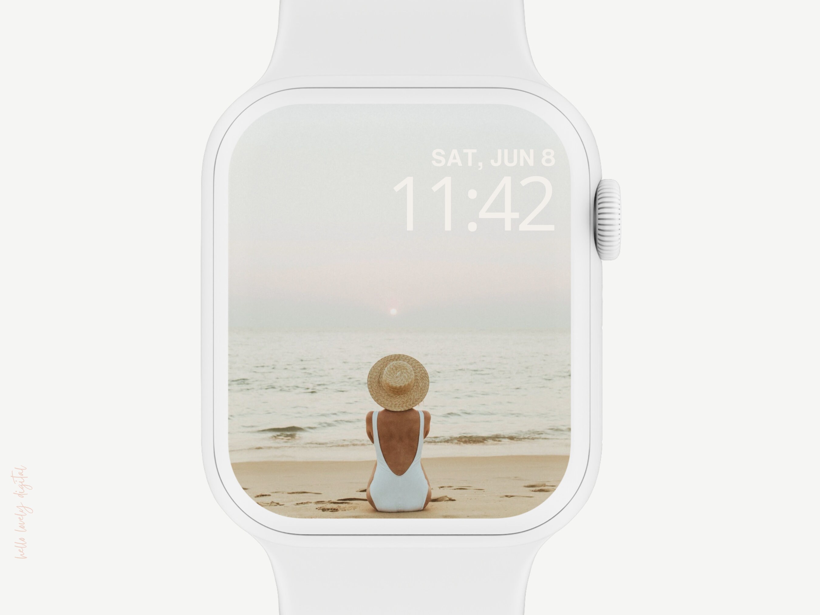 Minimal Apple Watch Wallpaper, Aesthetic Watch Face, Summer Wallpaper ...