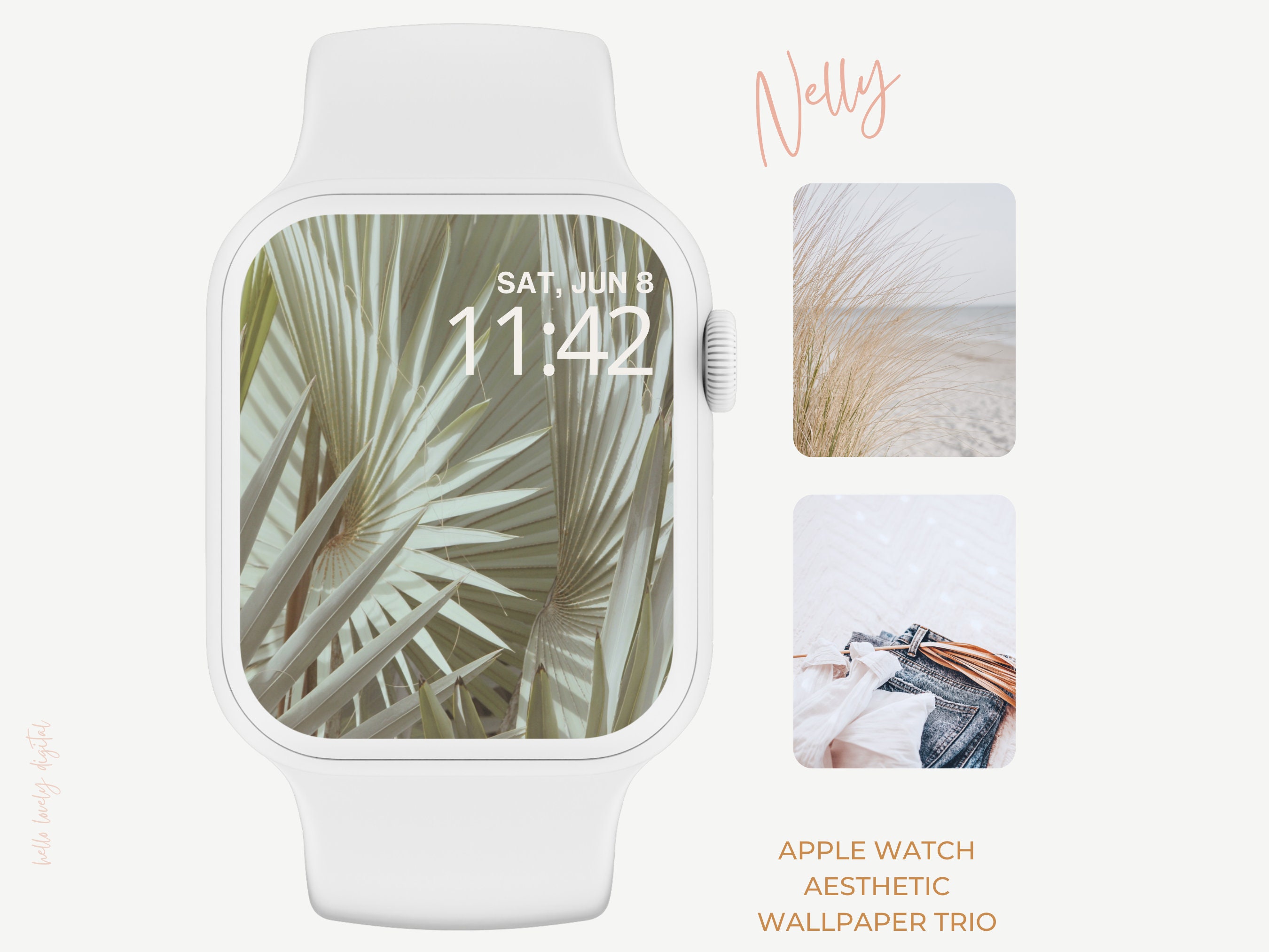 Minimal Apple Watch Wallpaper, Aesthetic Watch Face, Summer Wallpaper ...