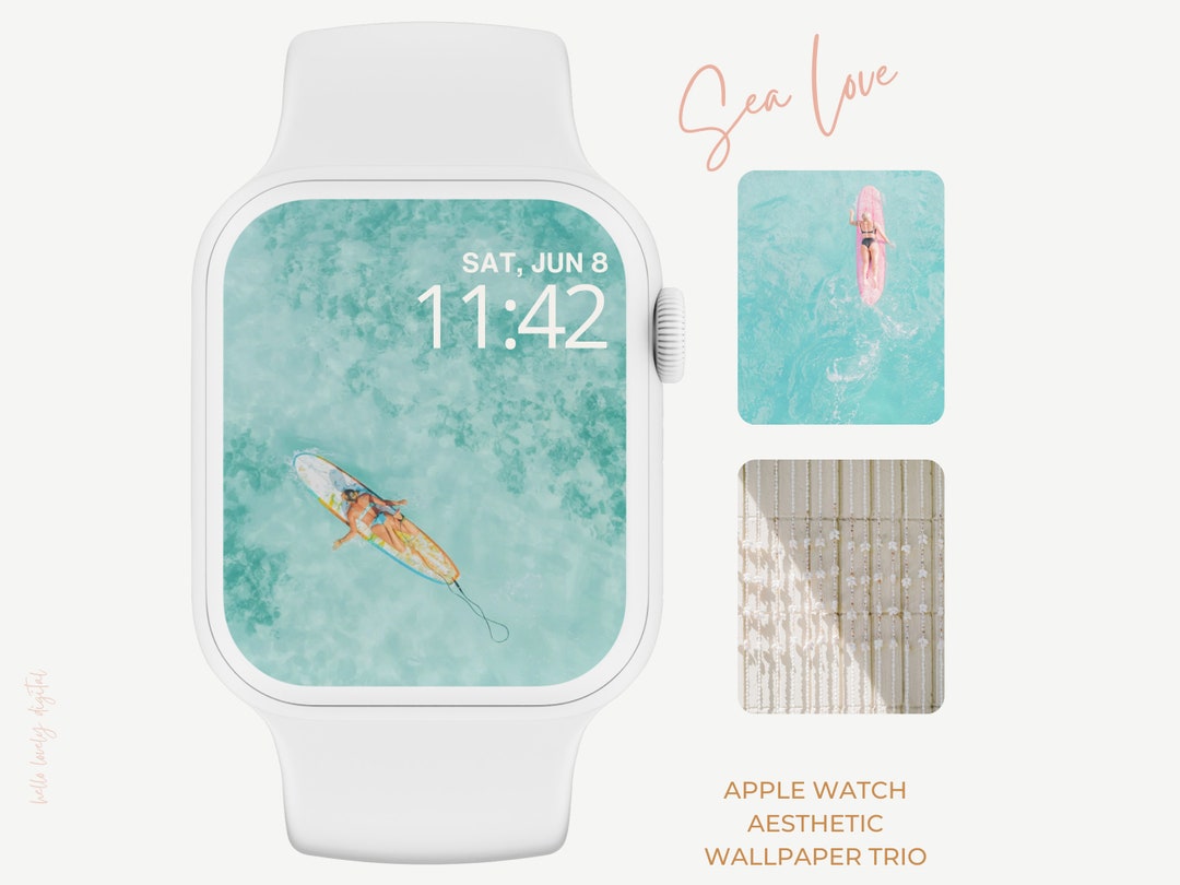 Minimal Apple Watch Wallpaper, Aesthetic Watch Face, Summer Wallpaper ...