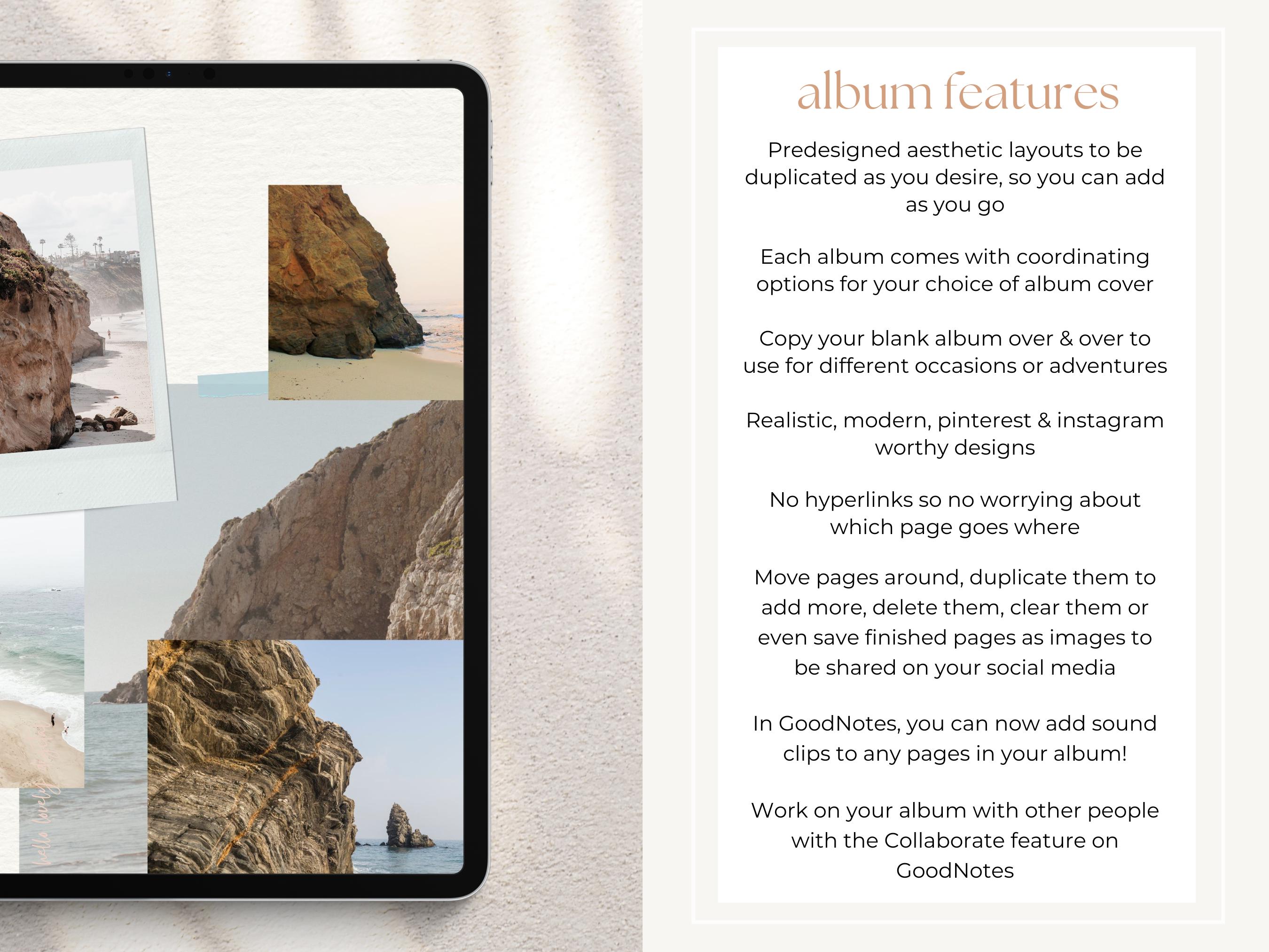 Digital Photo Album, Memory Book, Goodnotes Scrapbook, Digital Journal ...