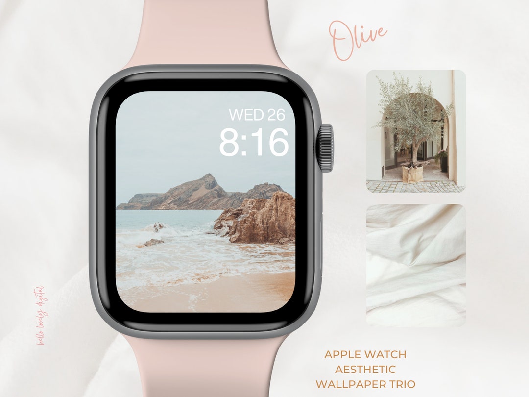 Minimal Apple Watch Wallpaper, Aesthetic Watch Face, Pretty Smartwatch ...