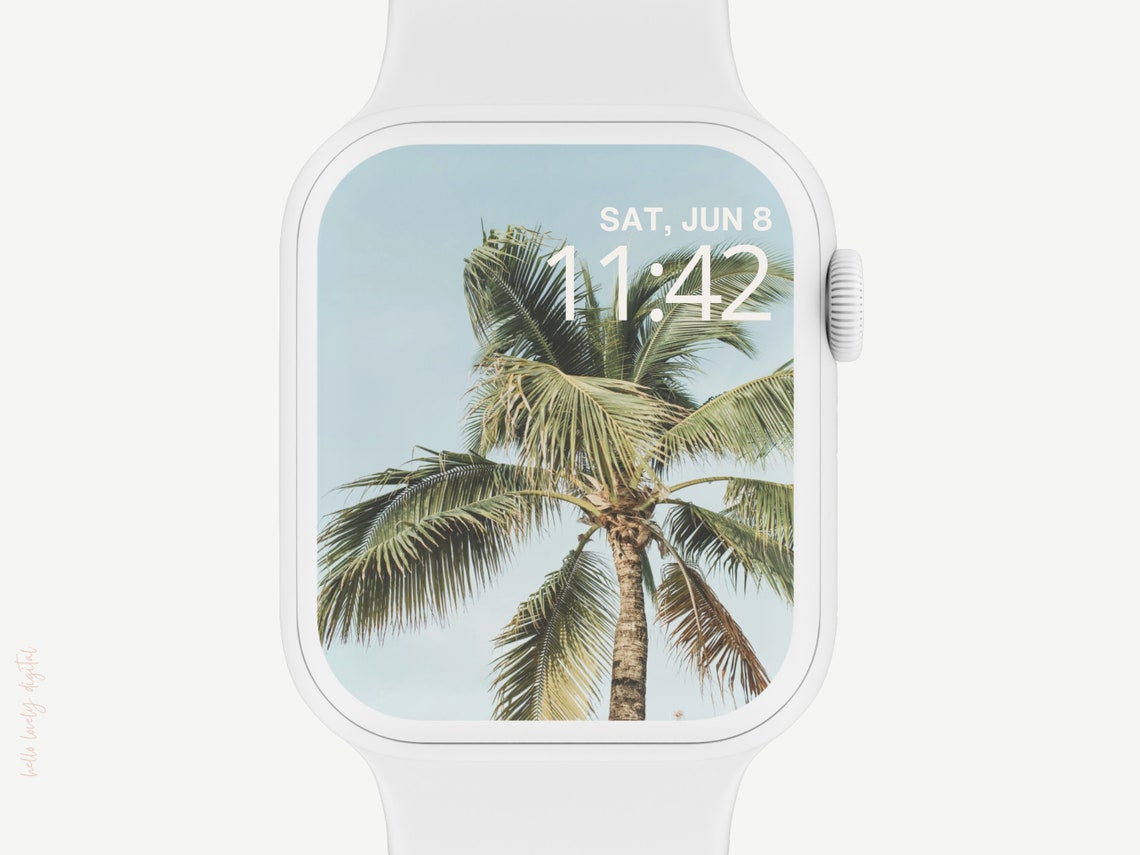 Minimal Apple Watch Wallpaper, Aesthetic Watch Face, Summer Wallpaper ...