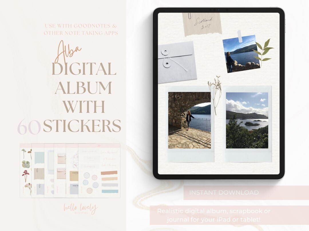 Digital Photo Album, Memory Book, Goodnotes Scrapbook, Digital Journal ...
