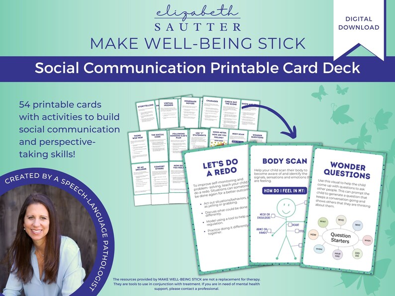 Social Communication Printable Card Deck - Etsy