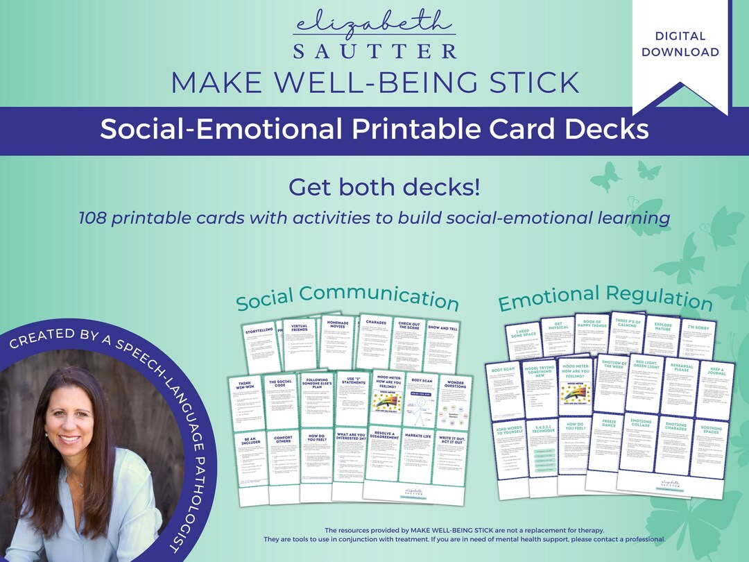 Social-emotional Printable Card Deck - Etsy