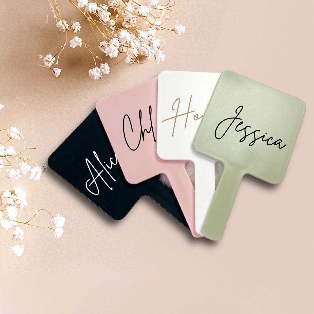 Personalised Handheld Mirror (small) | Vanity Mirror | Makeup Mirror ...