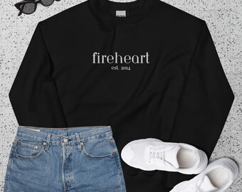 Fireheart SJM Throne of Glass Embroidered Crewneck Sweatshirt - Etsy
