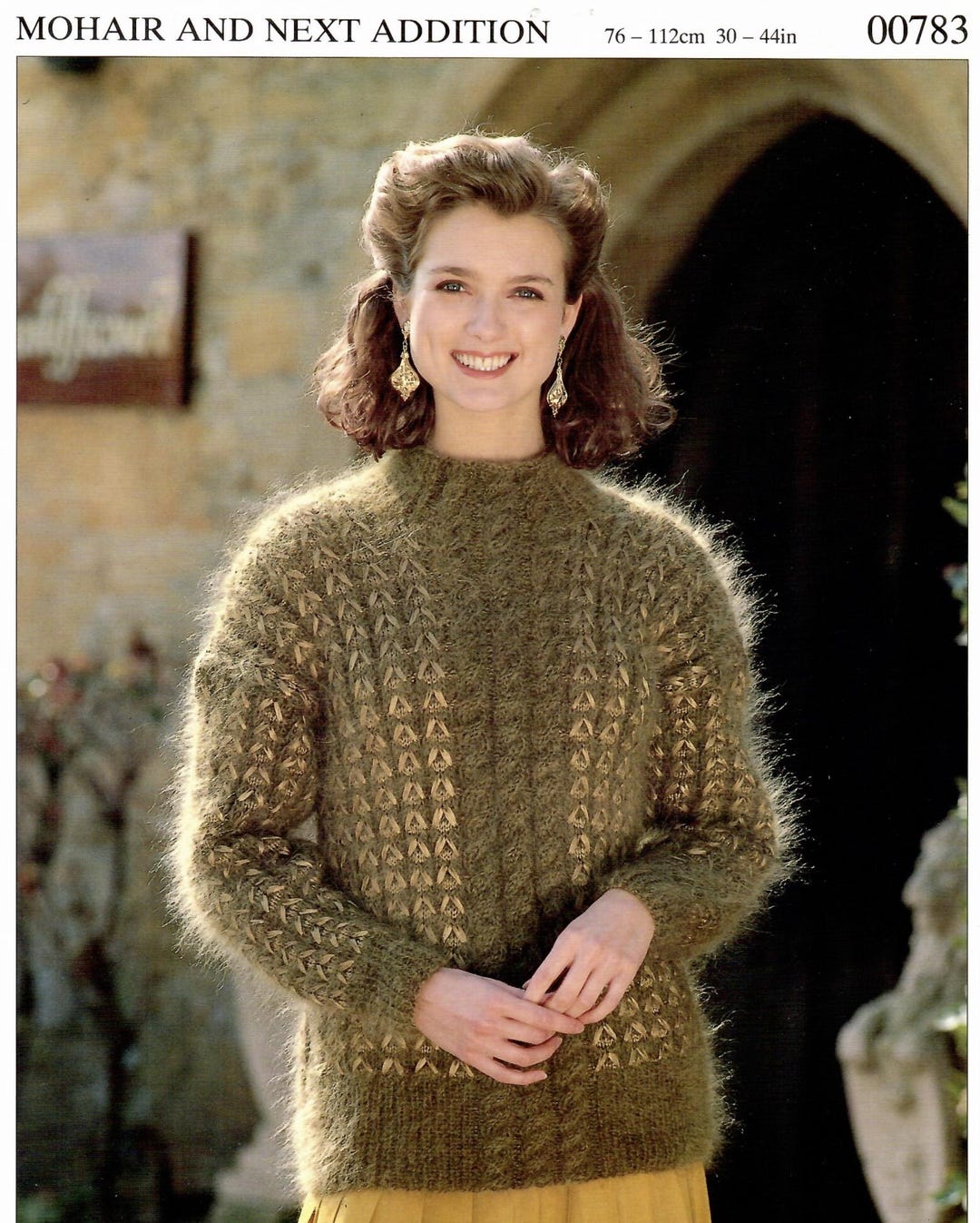 Vintage Knitting Pattern Ladies Sweater Hayfield Mohair Next Addition ...