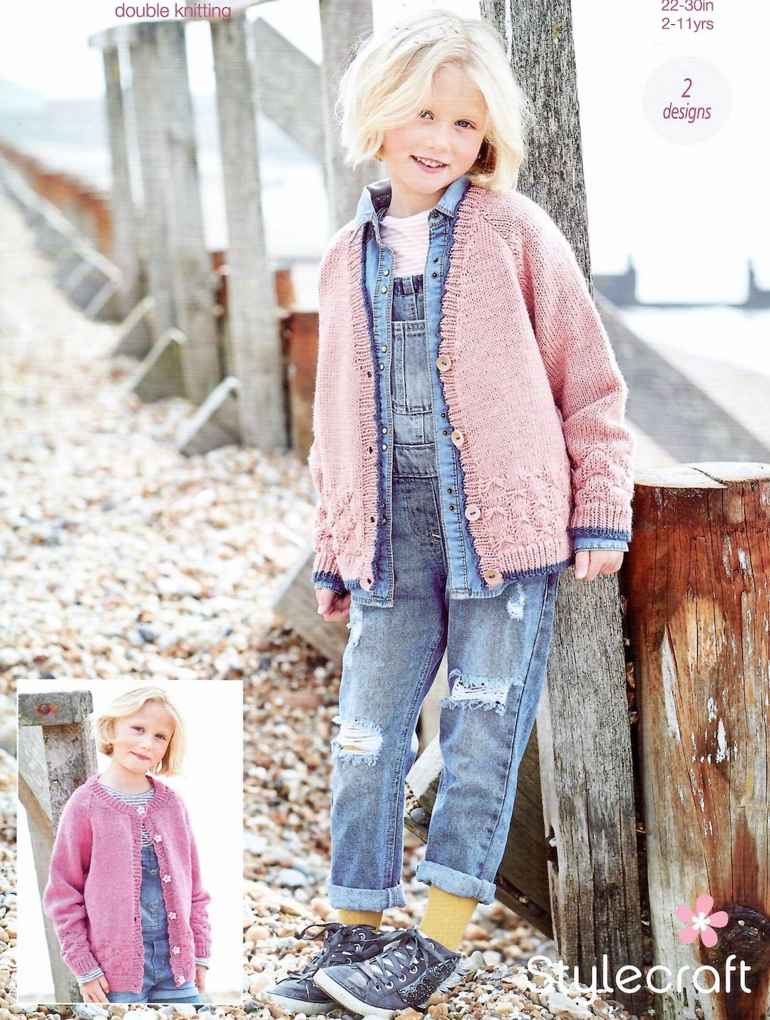 Children Girls Cardigans 2 Designs DK Bellissima Knitting Pattern PDF ...