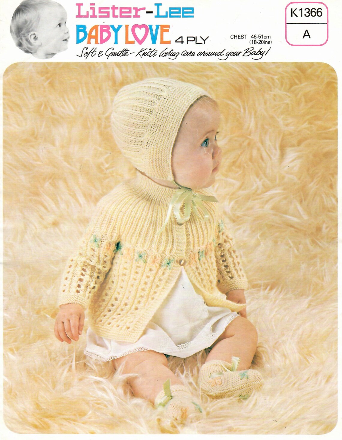 Babies Matinee Jacket Bonnet Bootees 4 Ply Knitting Pattern PDF Digital ...