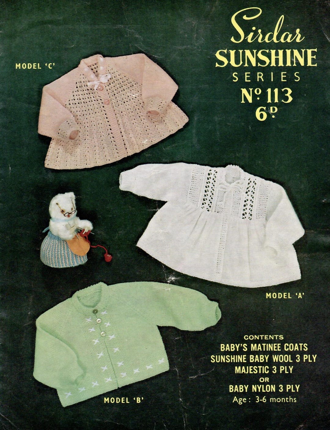 Children Babies Matinee Coats 3 Ply Knitting Pattern PDF Digital ...