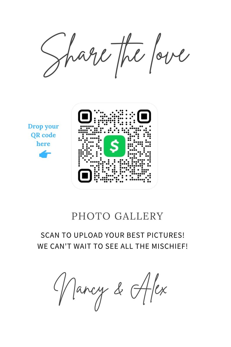 Wedding QR Codes Templates - Etsy
