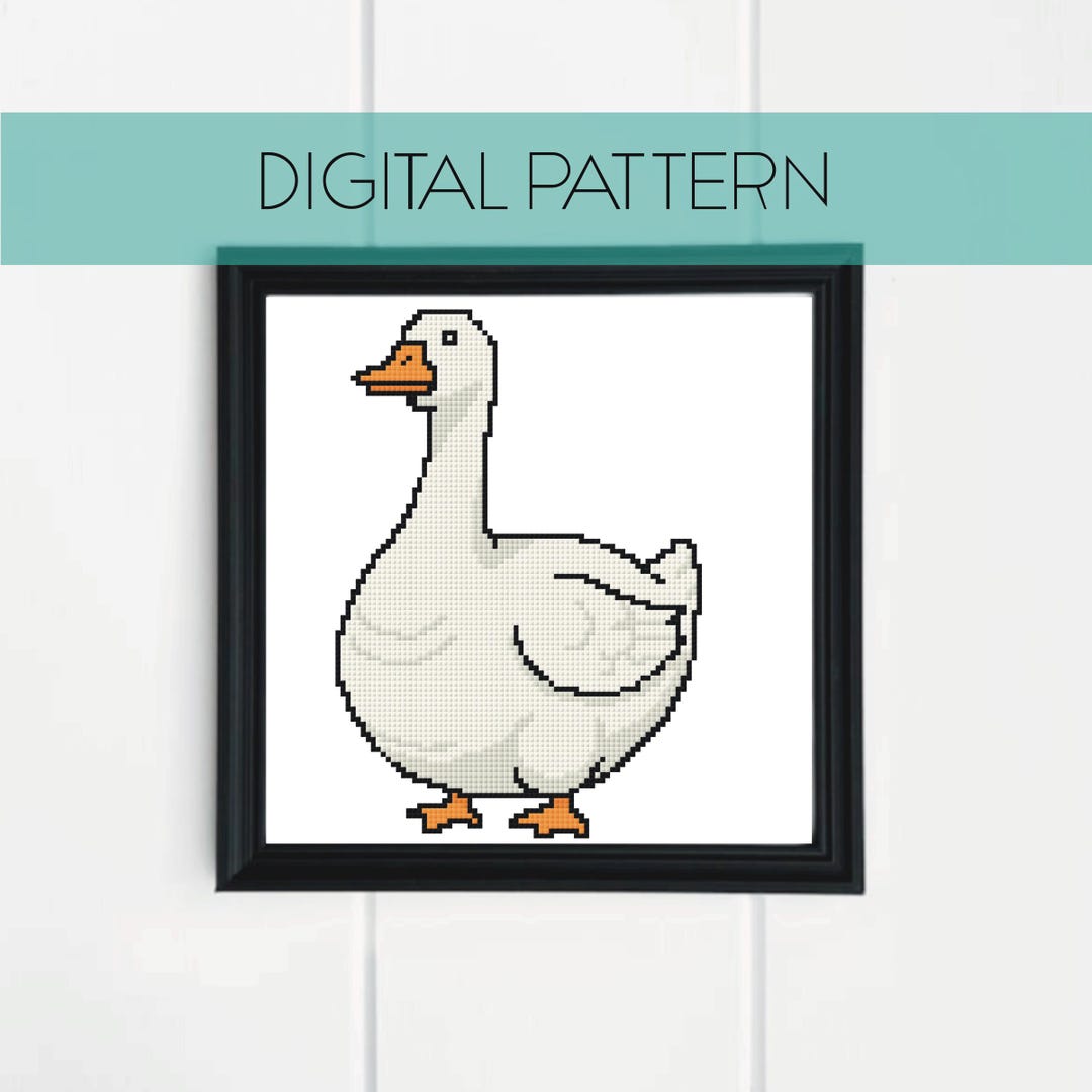 Goose Cross Stitch Pattern: Funny Pixel Art (PDF Pattern) - Etsy