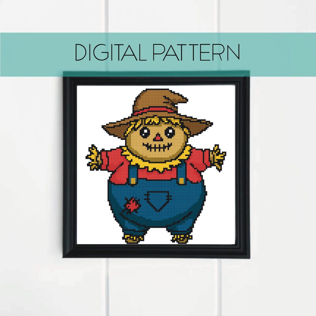 Scarecrow Cross Stitch Pattern: Mythological Creature Pixel Art (PDF ...