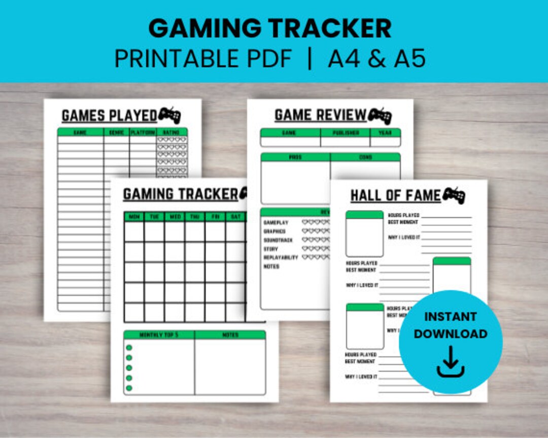 Gaming Tracker Gaming Journal Video Game Tracker Gaming - Etsy