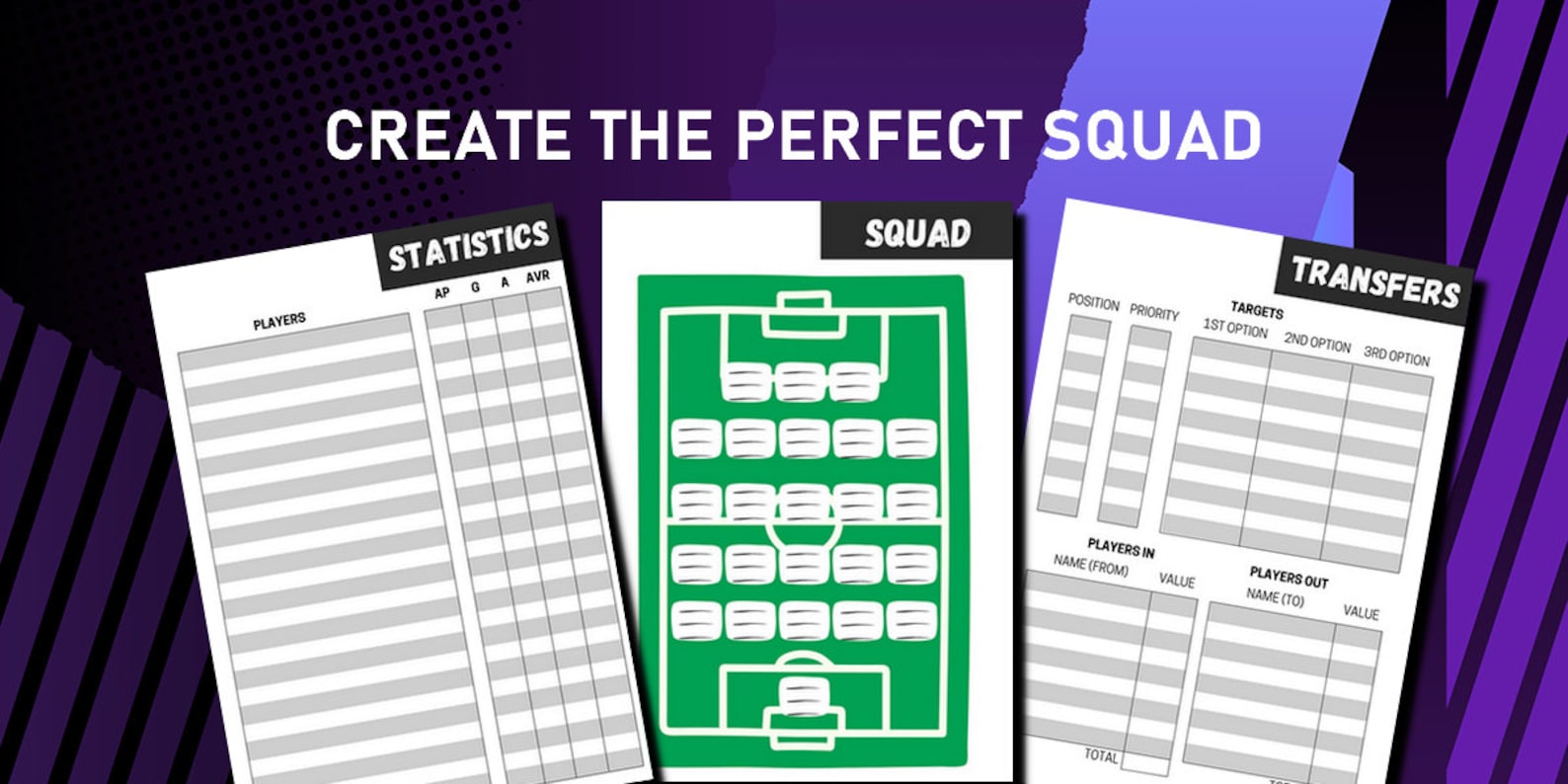 Football Manager Planner | Printable/digital Planner for Football ...