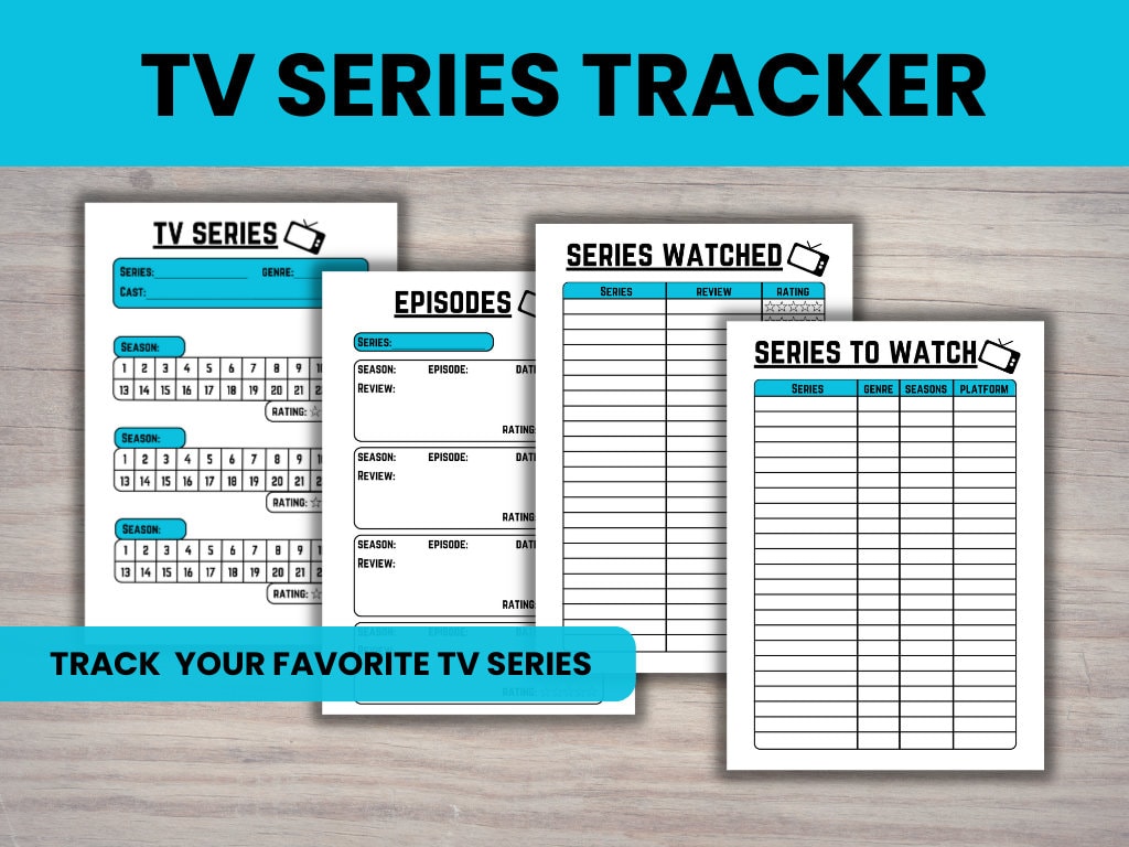 TV Show Tracker, Printable, TV Series Planner, Tv Show Journal, Tv ...