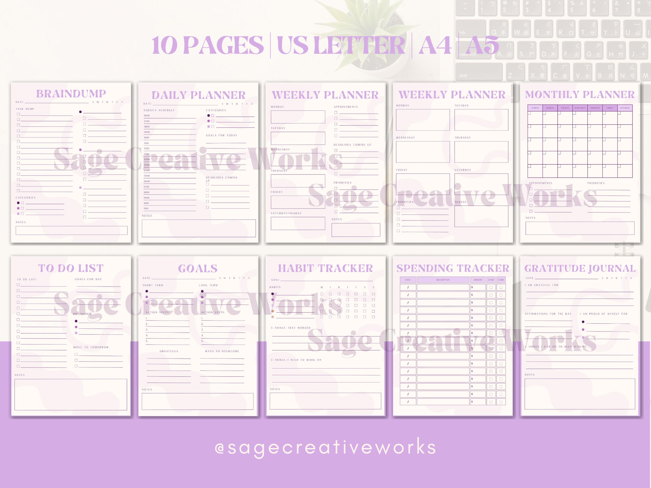 Minimalist Planner | Printable Planner - Etsy