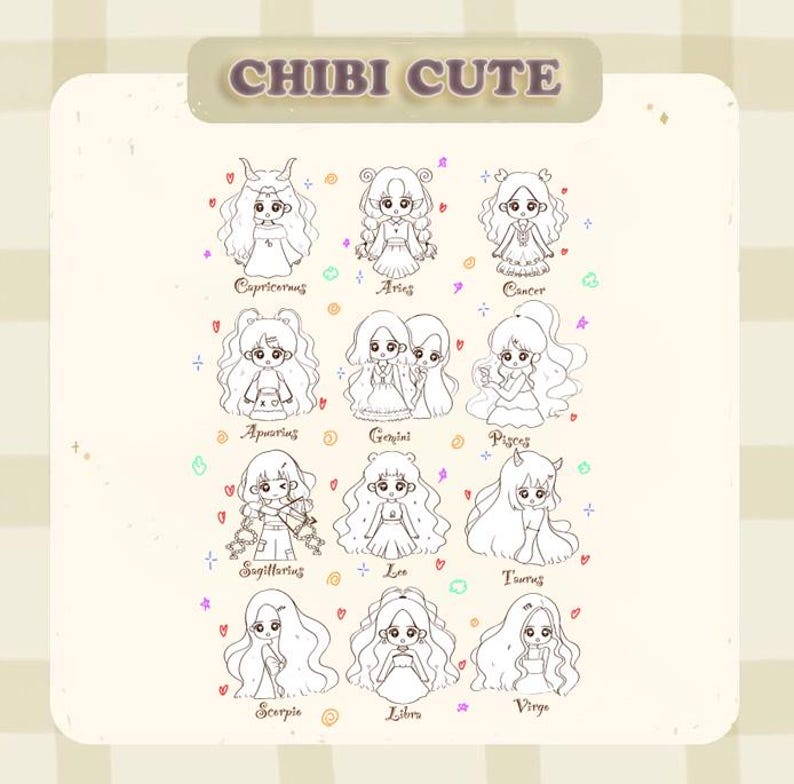 Zodiac Emoji Sticker Pack: Add a Touch of Cute to Your Digital Notes ...