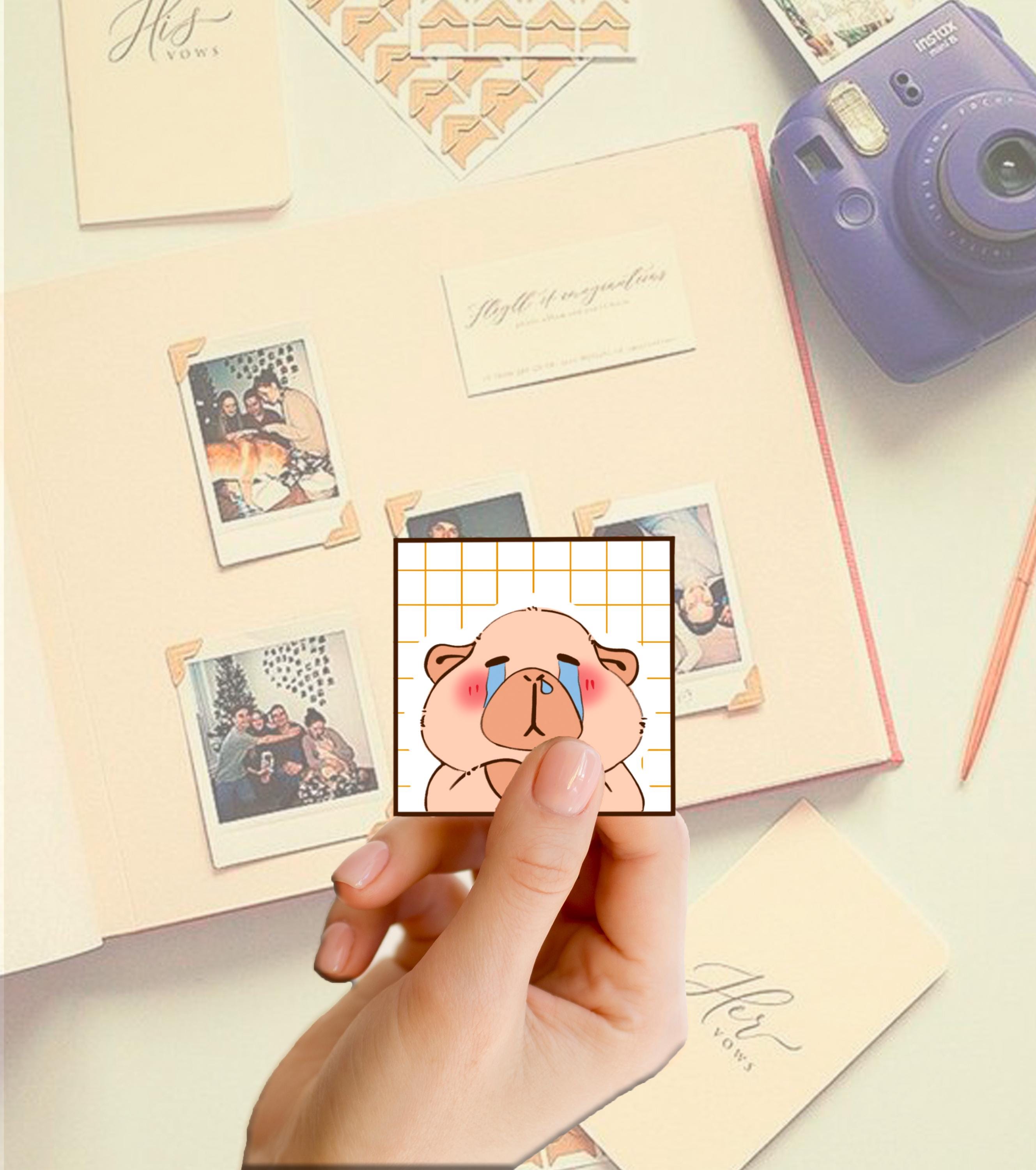 Capybara Stickers Kawaii Capybara Notes Stickers 12 PNG Notability ...