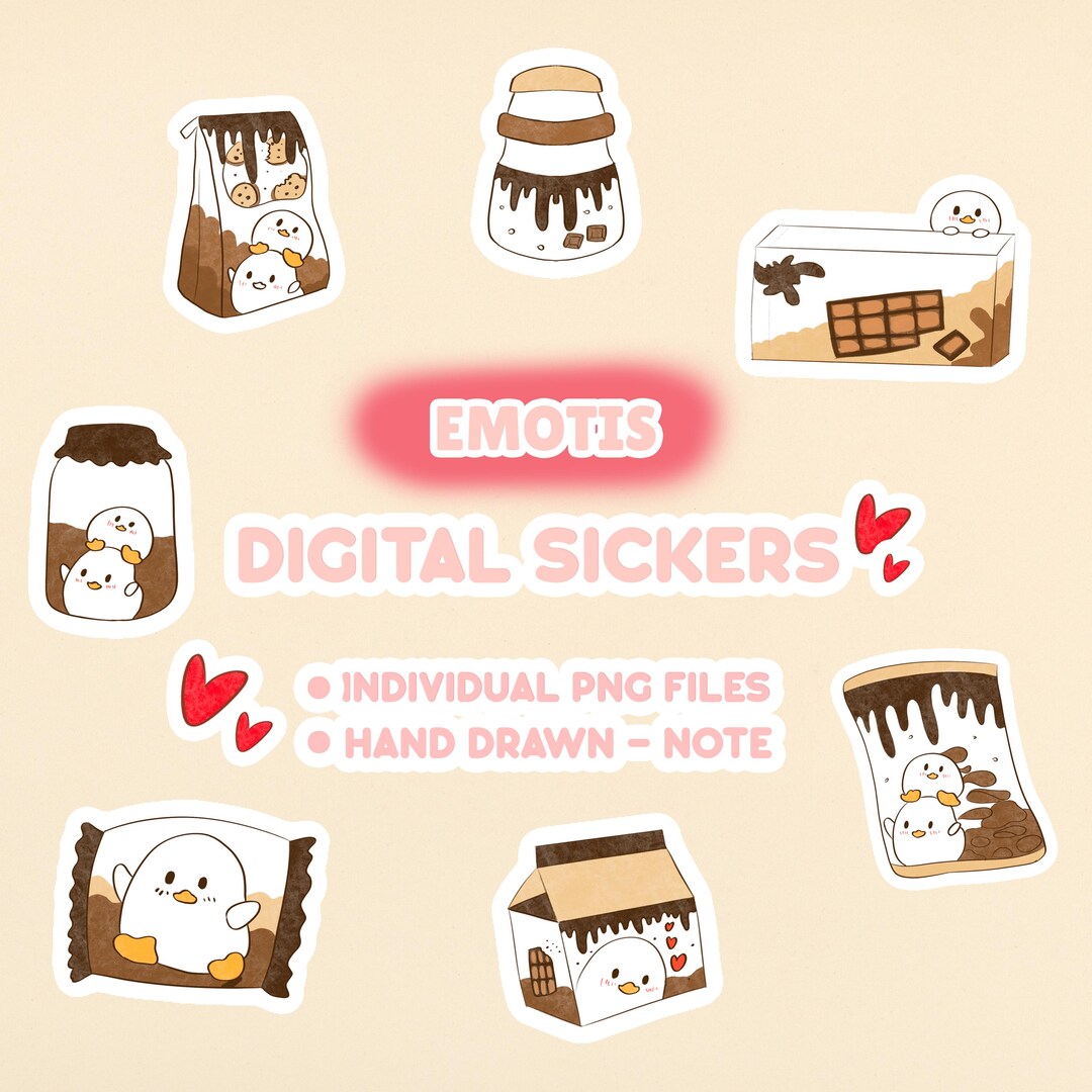 Cute Chocolate Milk Water Bottle Sticker 7 PNG Set Chocolate Sticker ...